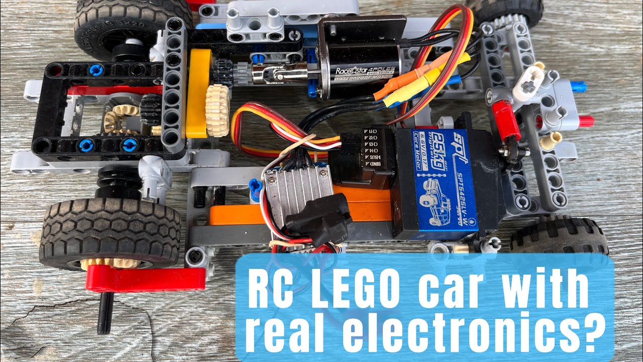 Kids corner: How to build a rc Lego car with real electronics! - YouTube