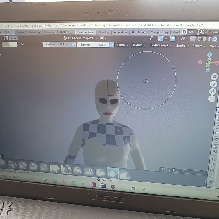 Blender model won't show all texture paint in render view. Virus? Special edition? You tell me ...
