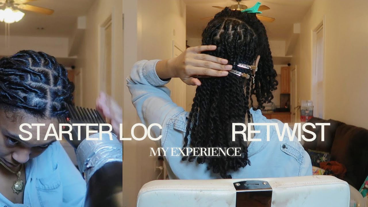 LOCK RETWIST/ STARTER LOCKS /8 WEEK REVIEW/HOW TO RETWIST STARTER LOCKS ...