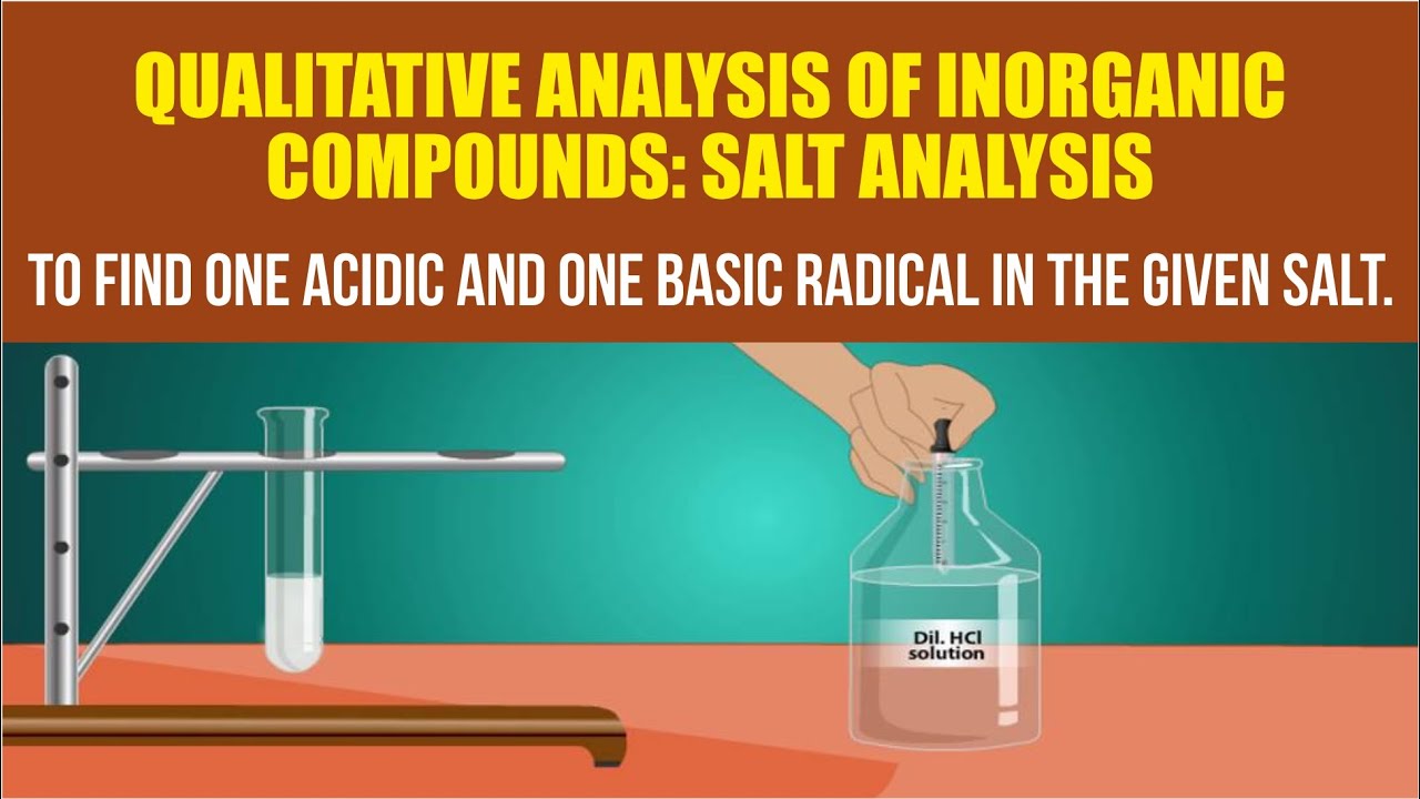 Qualitative Analysis of Inorganic compounds: Salt Analysis - YouTube