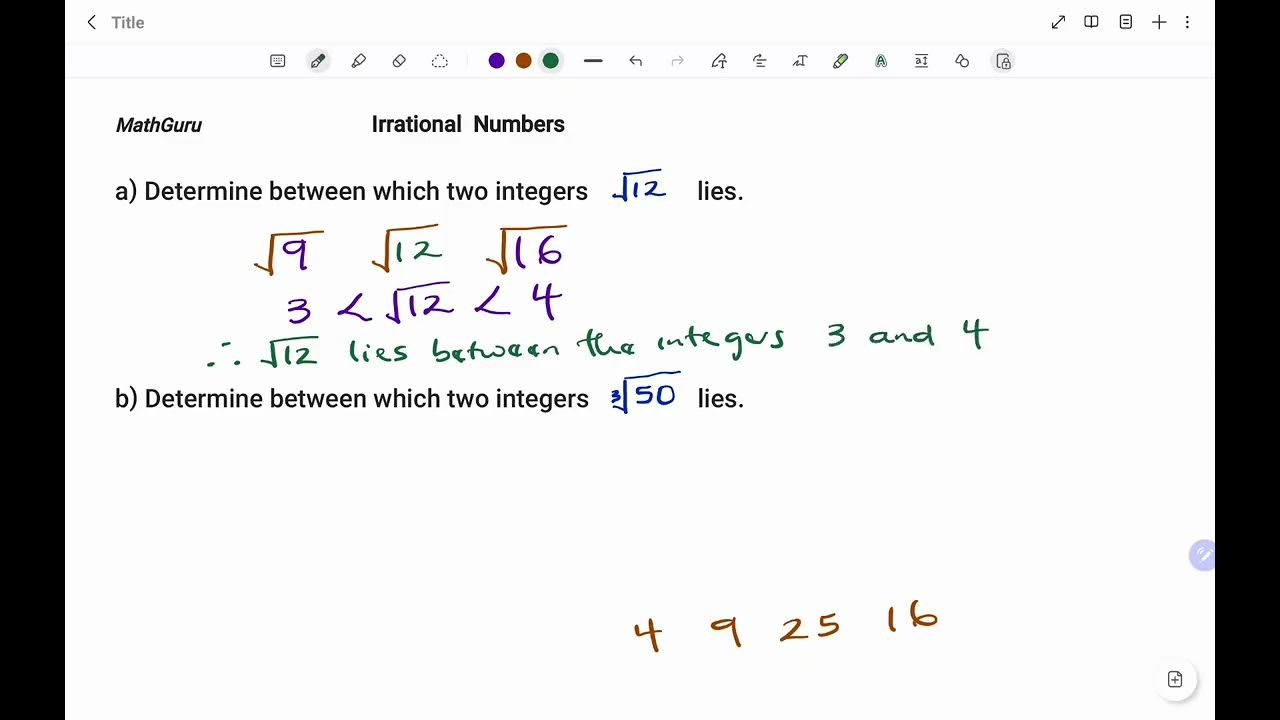 Finding Between which Consecutive Integers a Square/Cube Root Lies - YouTube