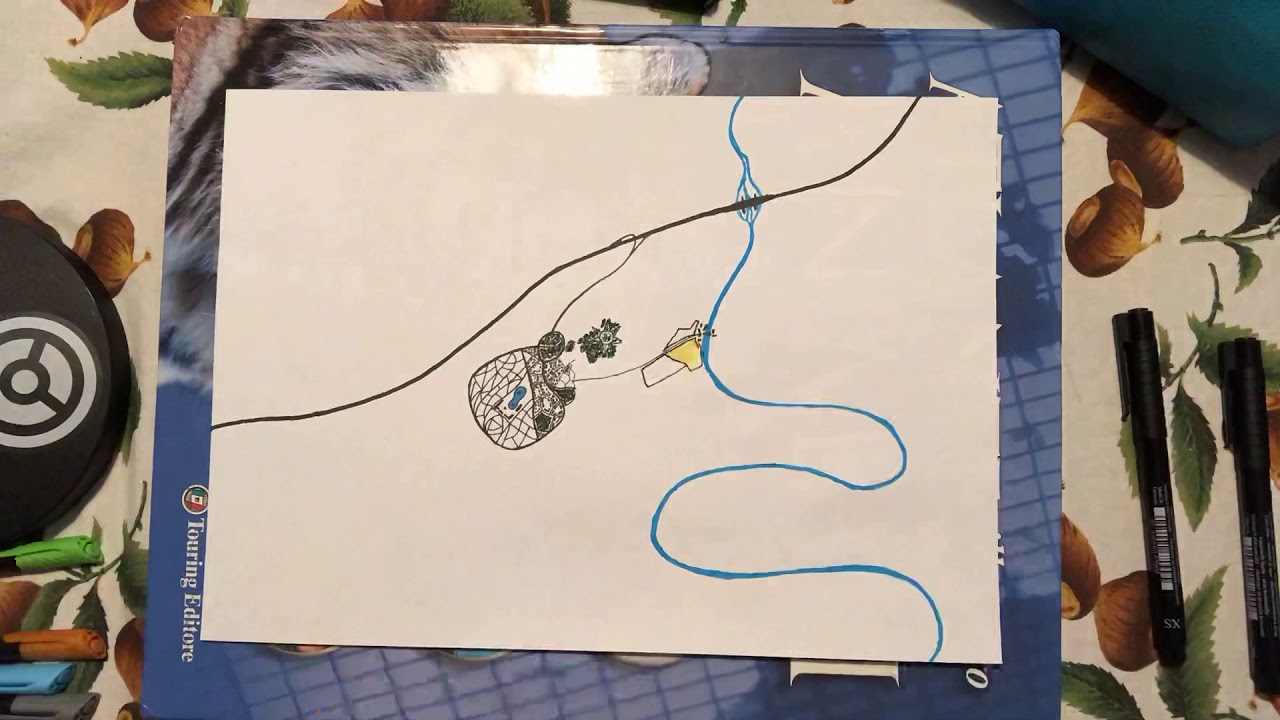 How to draw a detailed map of a town (part 1) - YouTube