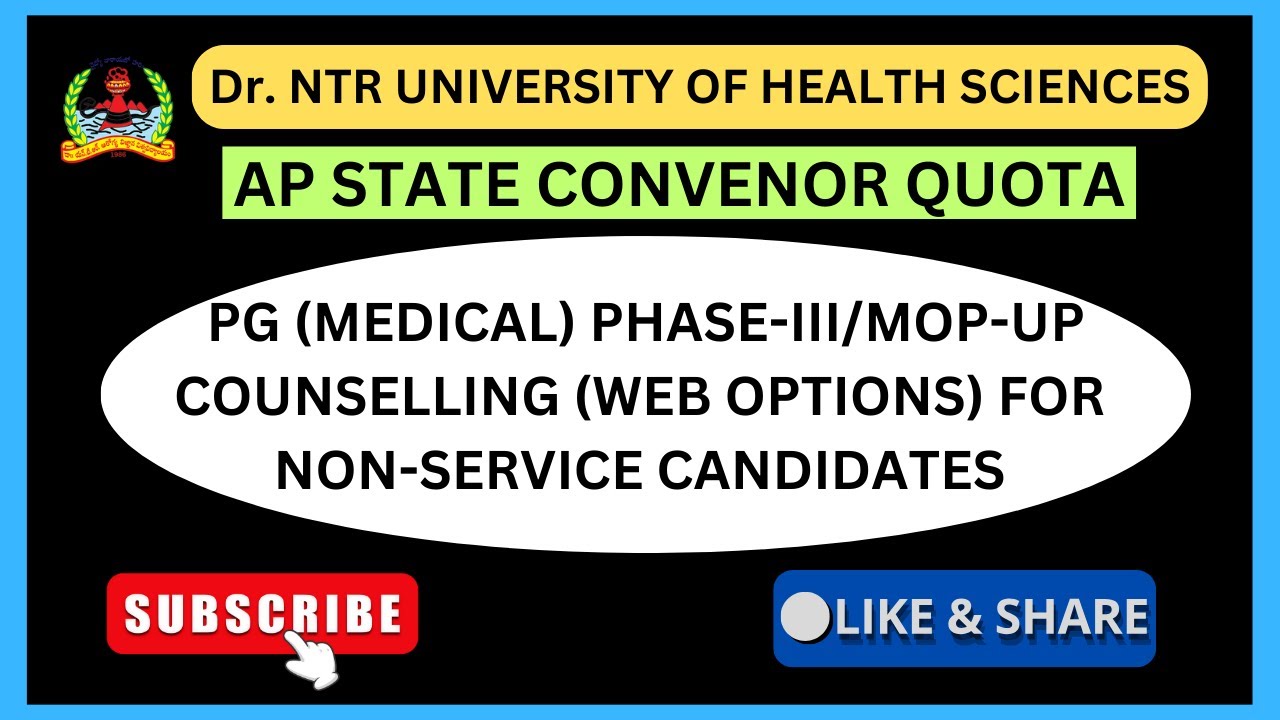 AP STATE PG MEDICAL CONVENOR QUOTA MOP-UP [ROUND-III] ROUND WEB-OPTIONS ...