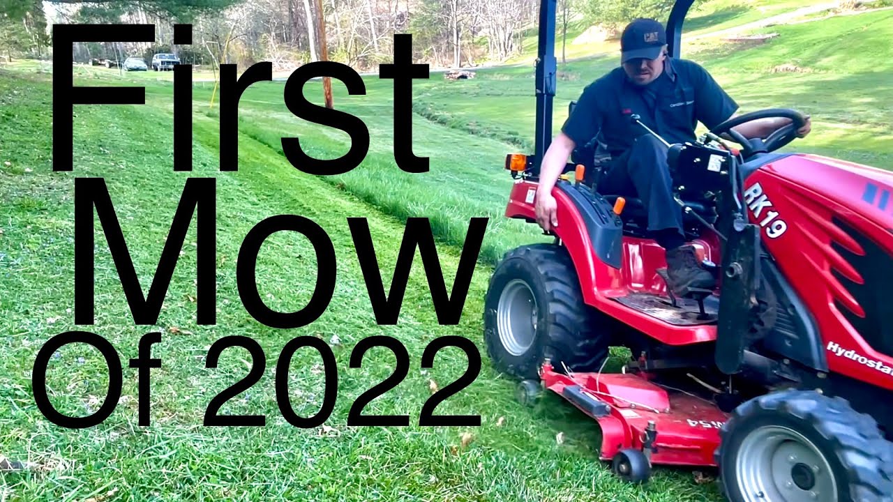 First mowing of the 2022 season! Rural King RK19 tractor. It mows ...