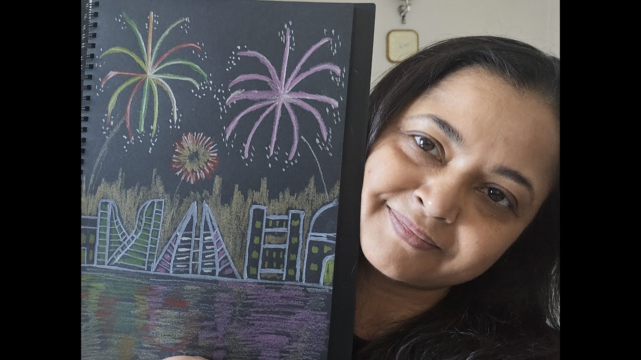 How to draw fireworks #crayon #creative #coloring #art #fireworks - YouTube