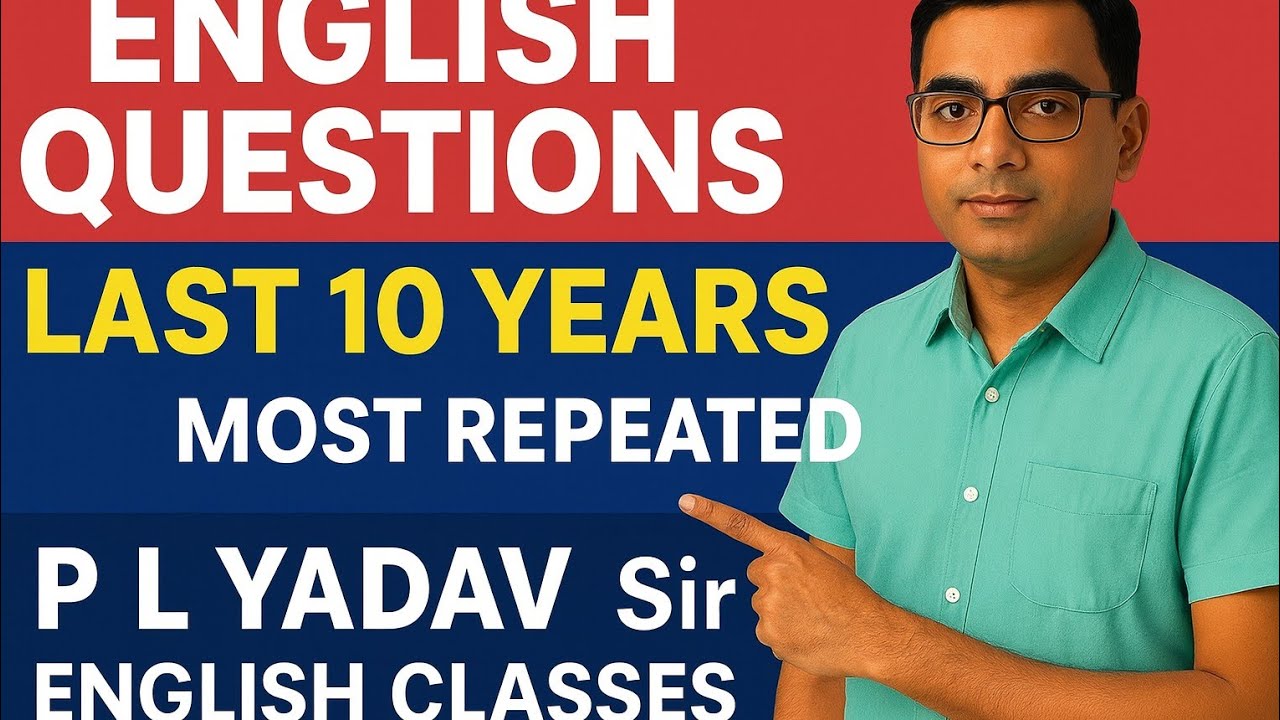 Last 10 Years English Questions | Competitive Exams | Most Repeated ...