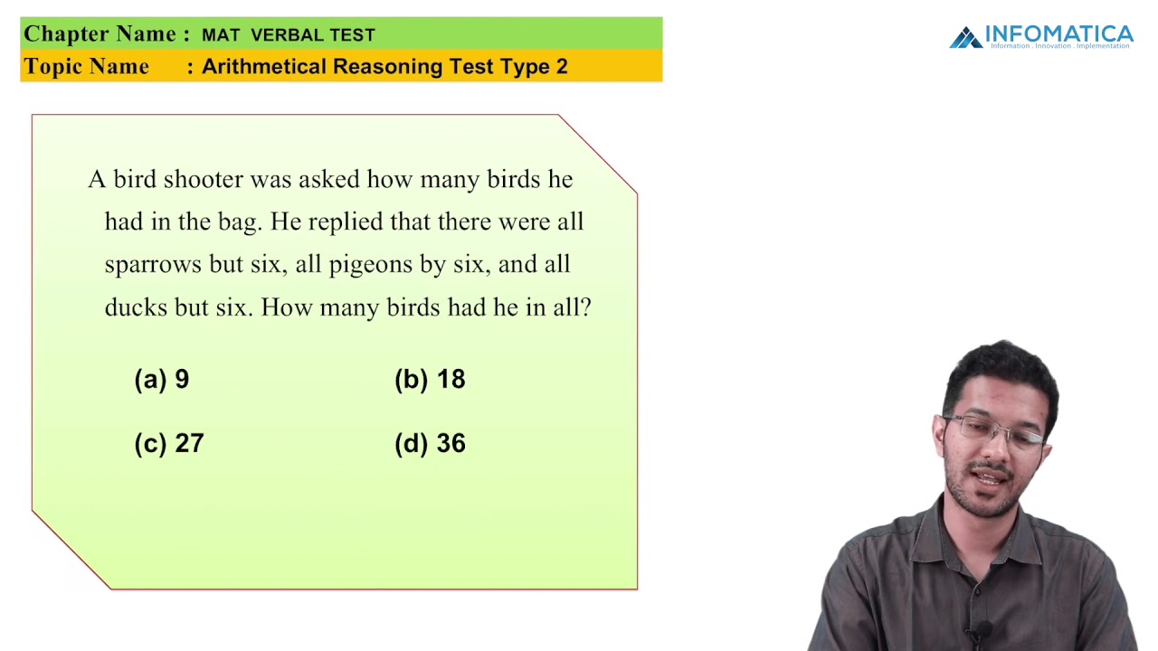 Type 2 Examples Based On Arithmetic Reasoning - Youtube