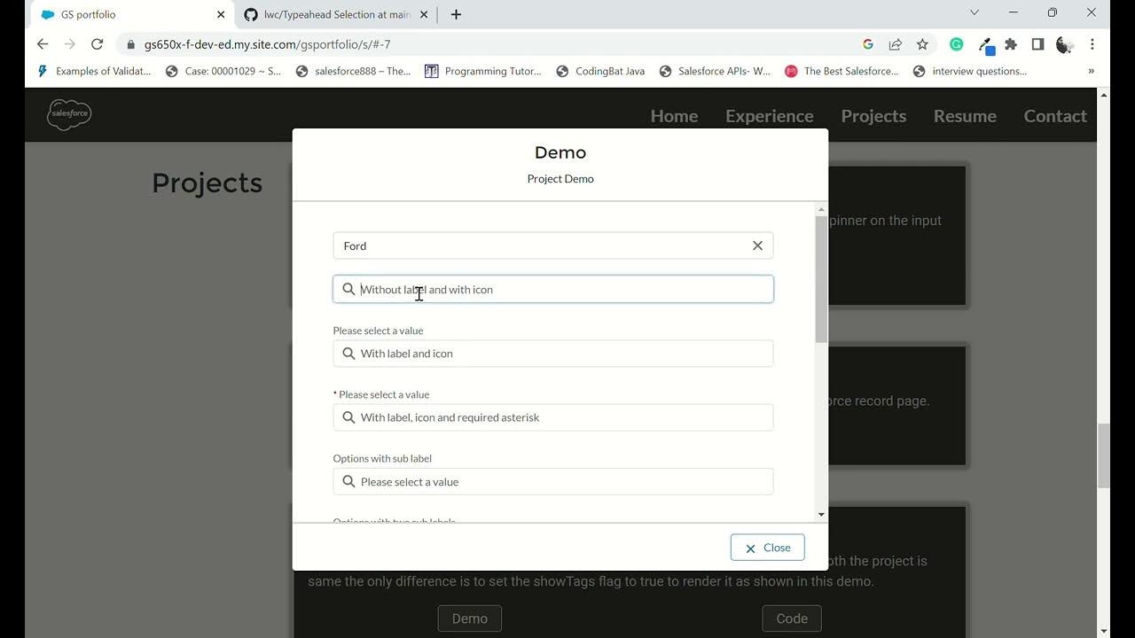 Reusable type-ahead selection component in LWC (Lightning Web Component ...