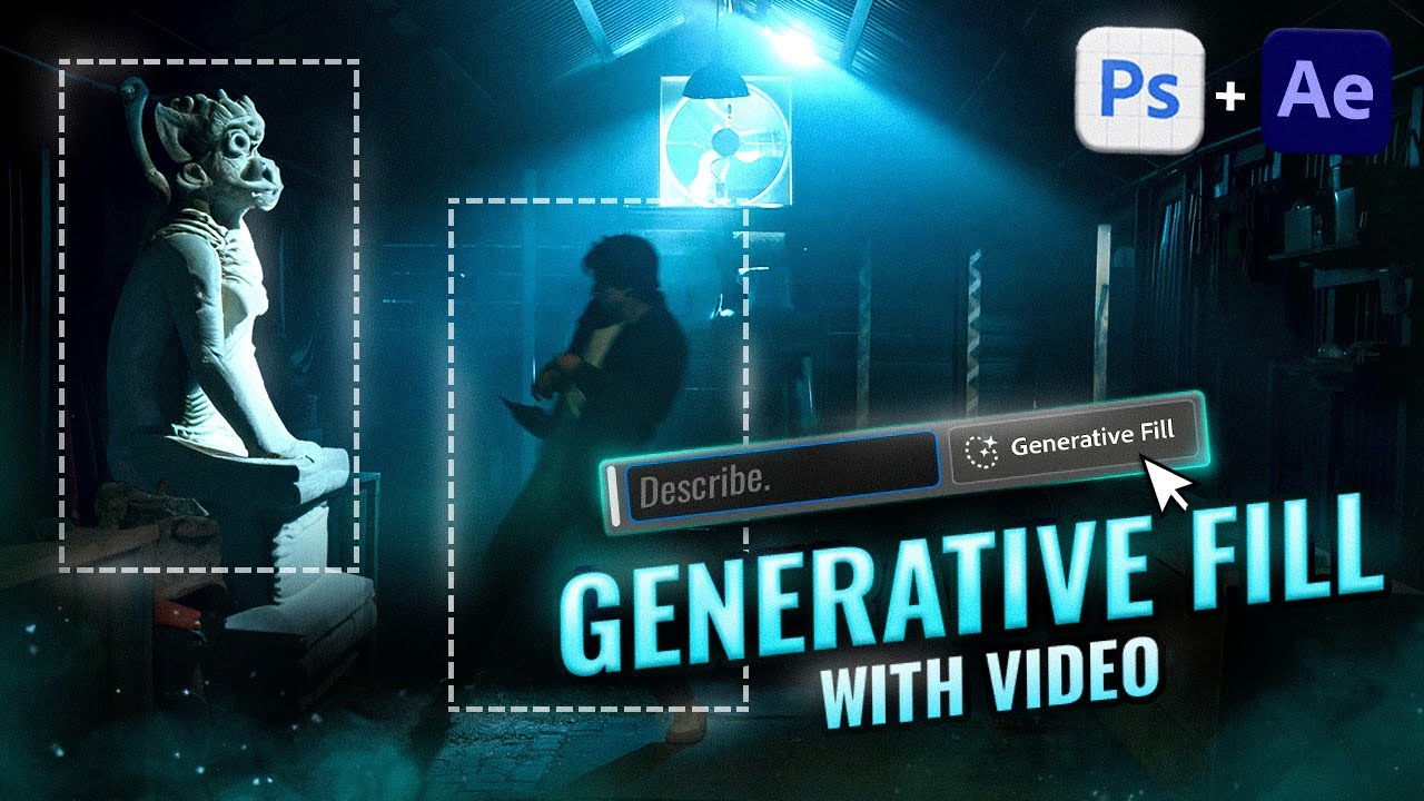 AI generative fill with Video - Photoshop Beta & After effects - YouTube