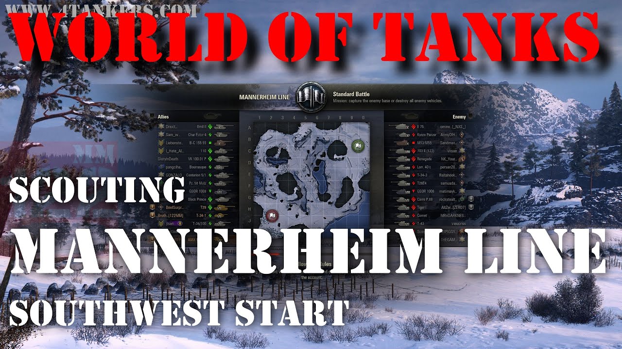 WoT Scouting: Mannerheim Line - Southwest Start - YouTube