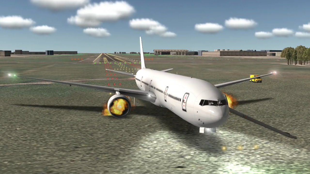 B777-300ER Overrun Runway - YouTube
