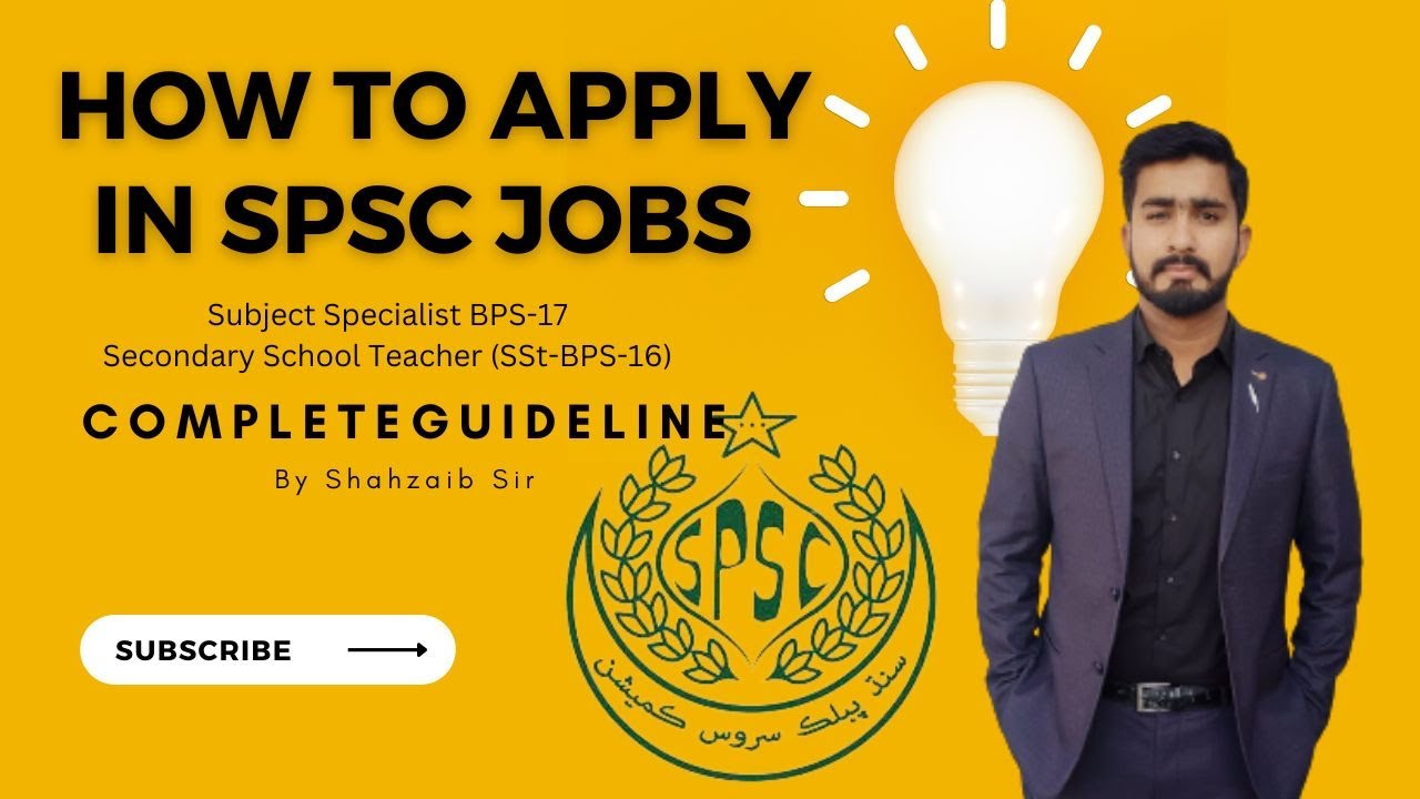 How to apply for SPSC Jobs | Complete guideline - YouTube