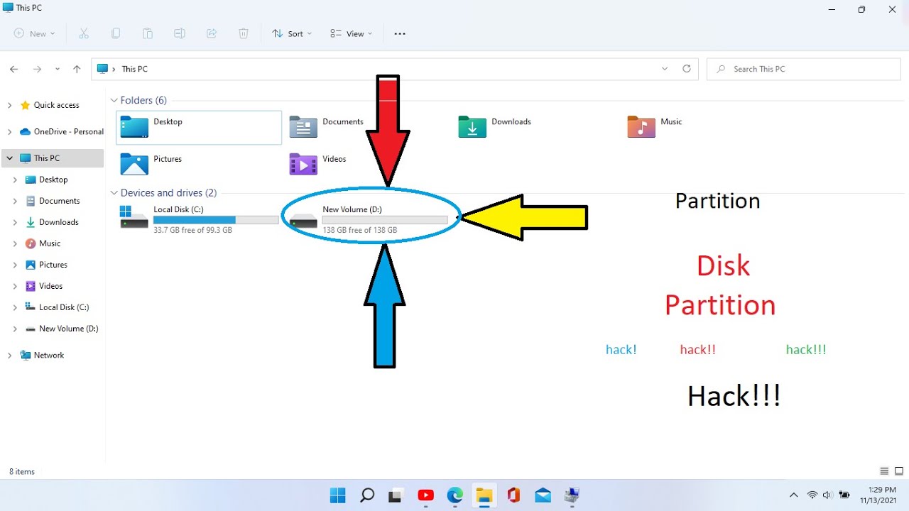 how to create disk partition on window 10,11 | create disk space on ...