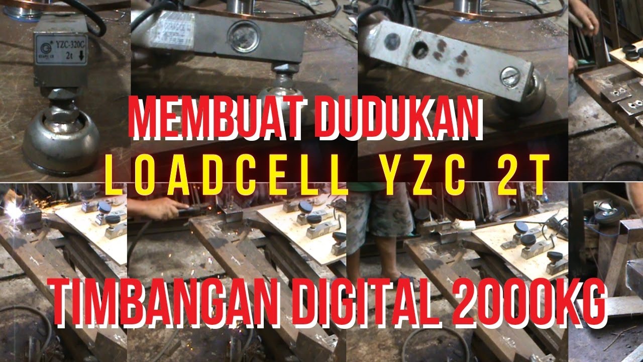 Memasang Dudukan LoadCell YZC-320C 2t : Membuat Sendiri Timbangan Digital 2000 Kg - YouTube