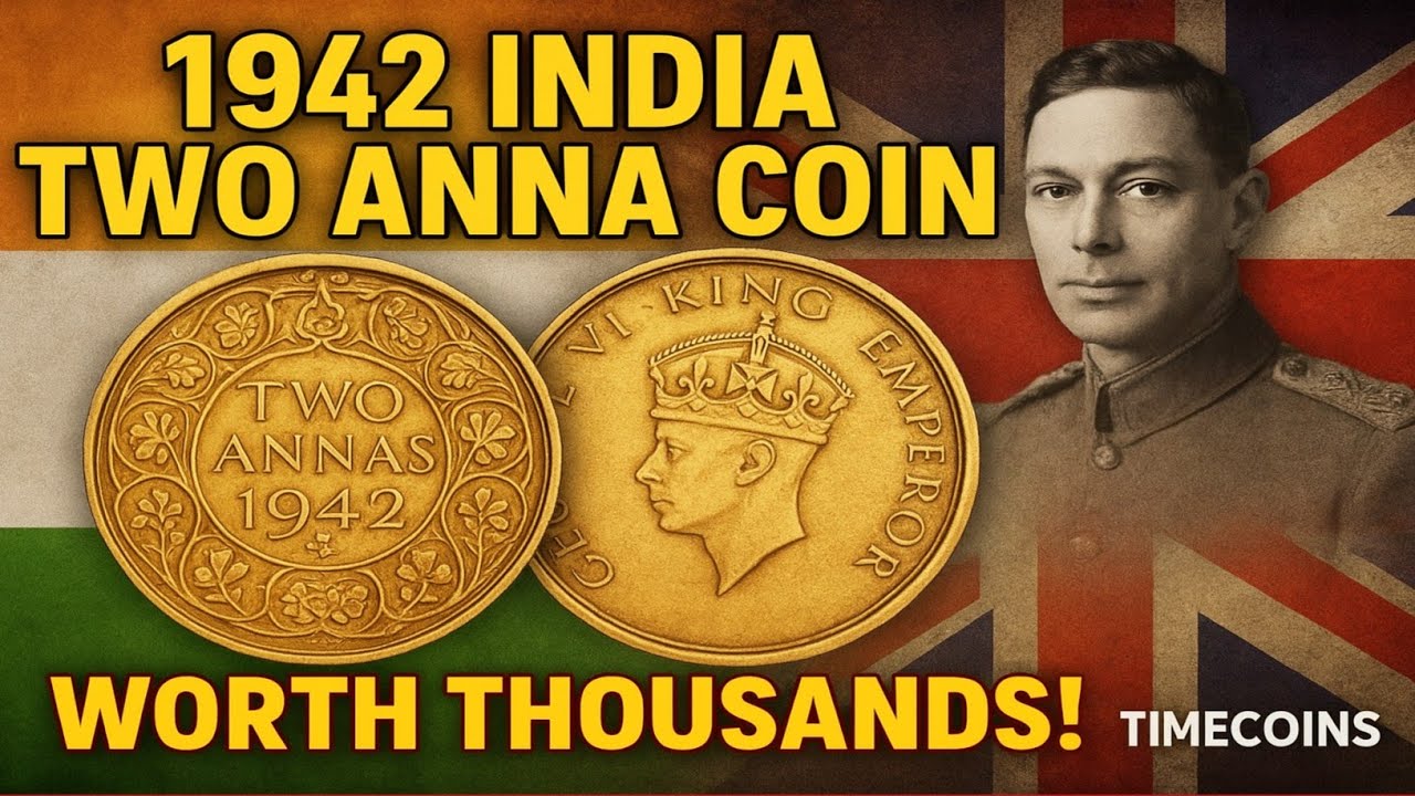 1942 India Two Anna Coin | King George VI Coin Worth Thousands? | Rare ...