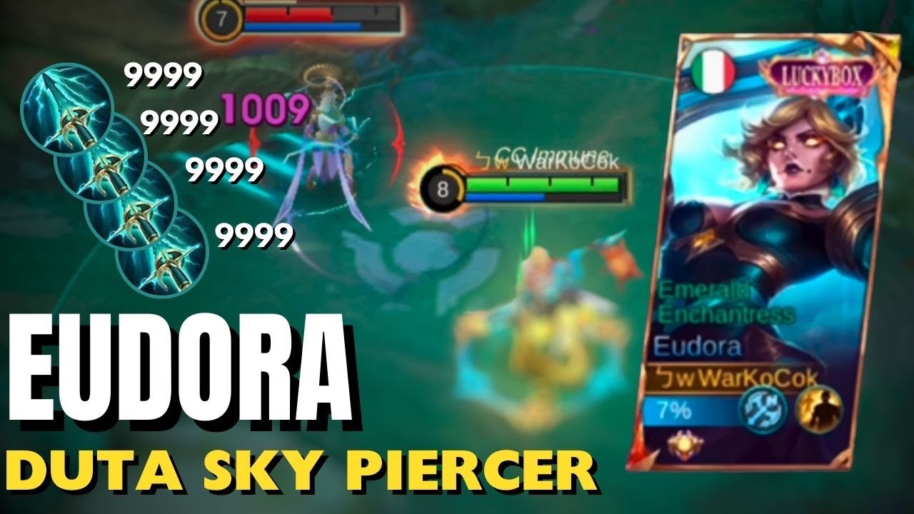 One Hit Combo! Eudora New Build Full Sky Piercer - Mobile Legends - YouTube