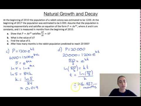 Natural Growth and Decay - YouTube