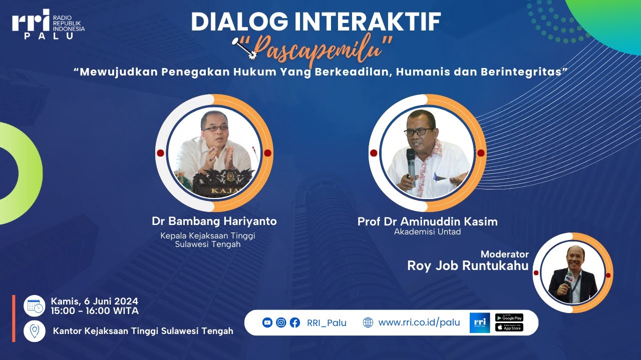 LIVE RRI PALU - DIALOG INTERAKTIF PASCA PEMILU - YouTube