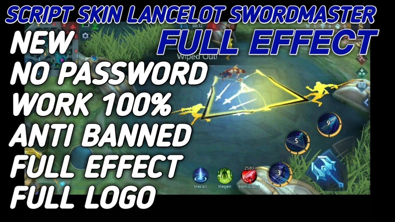 New!! Script Skin Lancelot Swordmaster Full Effect - YouTube