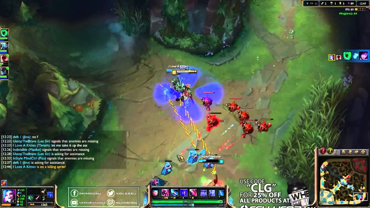 Hi Im Gosu as Jinx League Of Legends Jinx Guide Jinx Gameplay 8 Kill ...