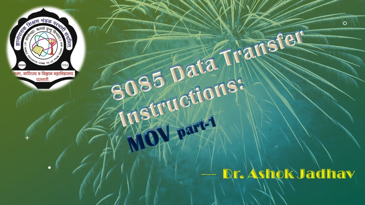8085 Data Transfer Instructions: MOV part-1 - YouTube