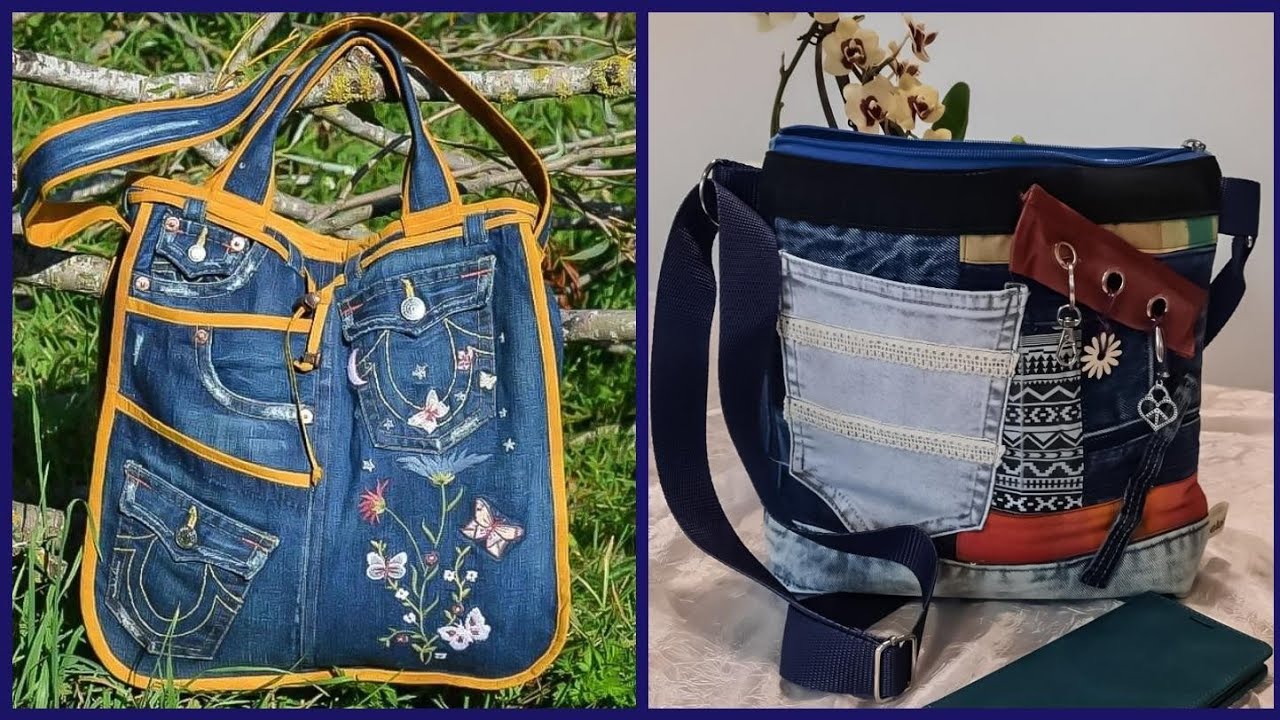 Most adorable and stunning denim shoulder handbags for girls - YouTube