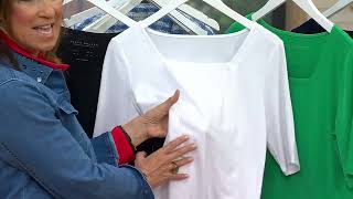 Susan Graver Modern Essentials Liquid Knit Square Neck Top on QVC
