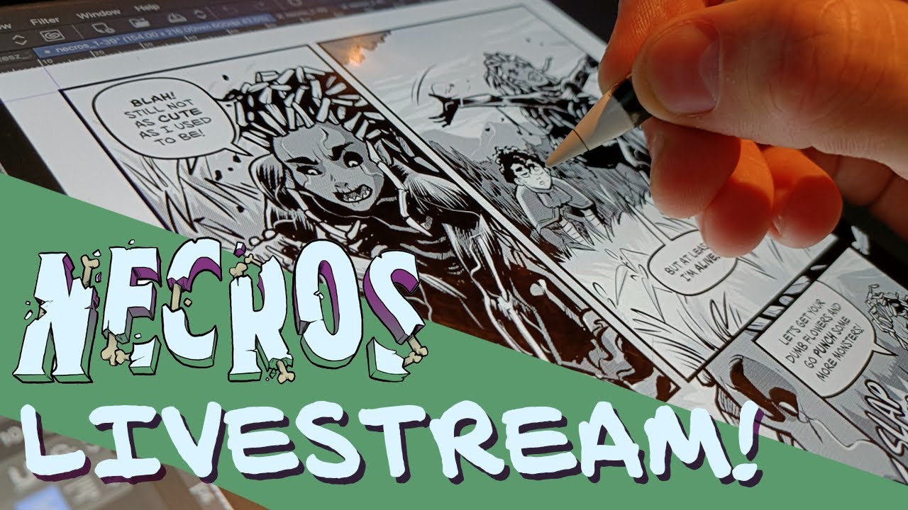 NECROS - live comic work (rysowanie na żywo) - YouTube
