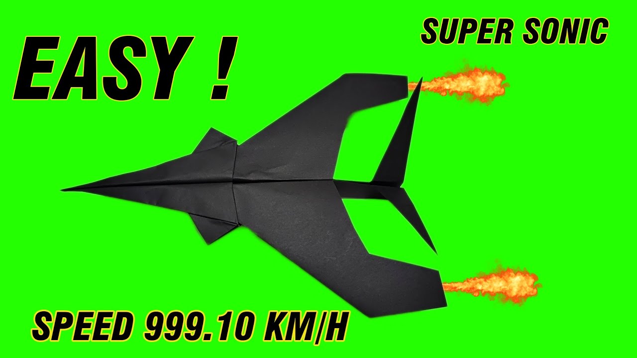 How to Make an EASY Jet Paper Airplane that Flies REALLY Fast - YouTube