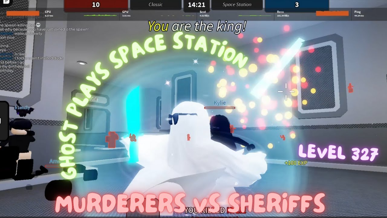 Halloween Play as Ghost in Space Station Murderers vs Sheriffs - YouTube