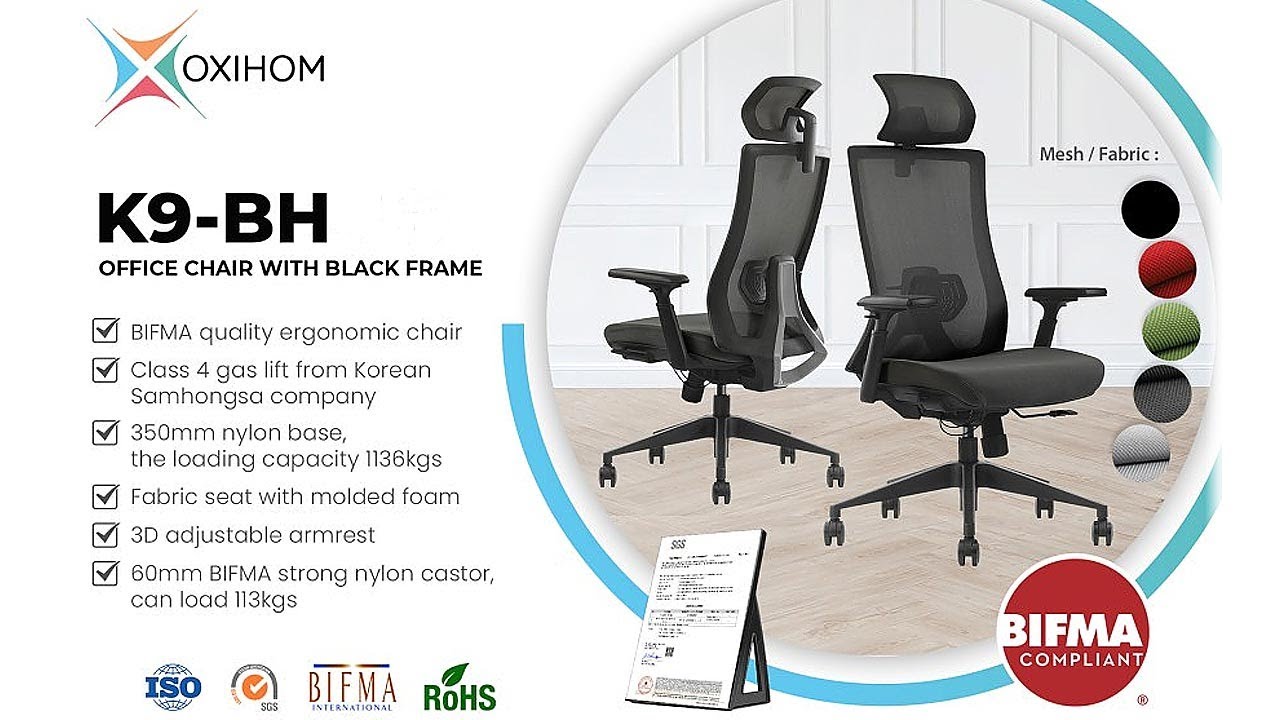 Oxihom FK9 Kursi Kantor Kursi Gaming Belajar Jaring Hidrolik Ergonomis ...