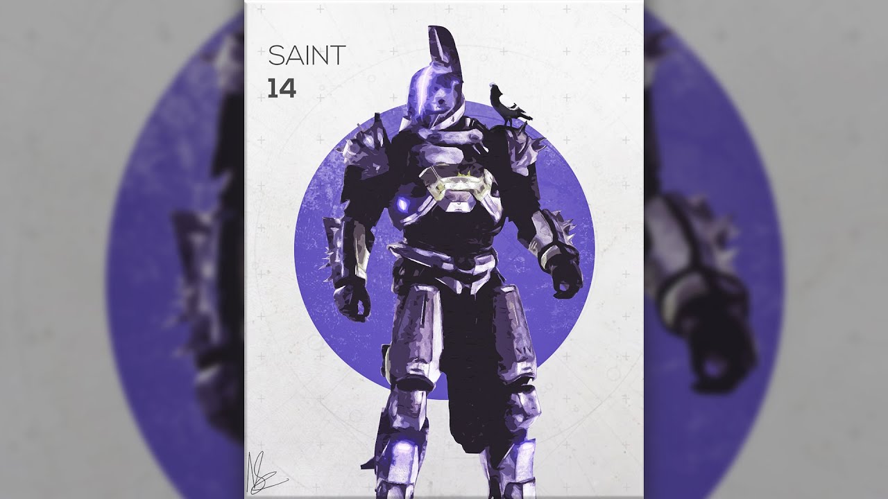 Destiny 2 Saint-14 Poster Timelapse Photoshop - YouTube