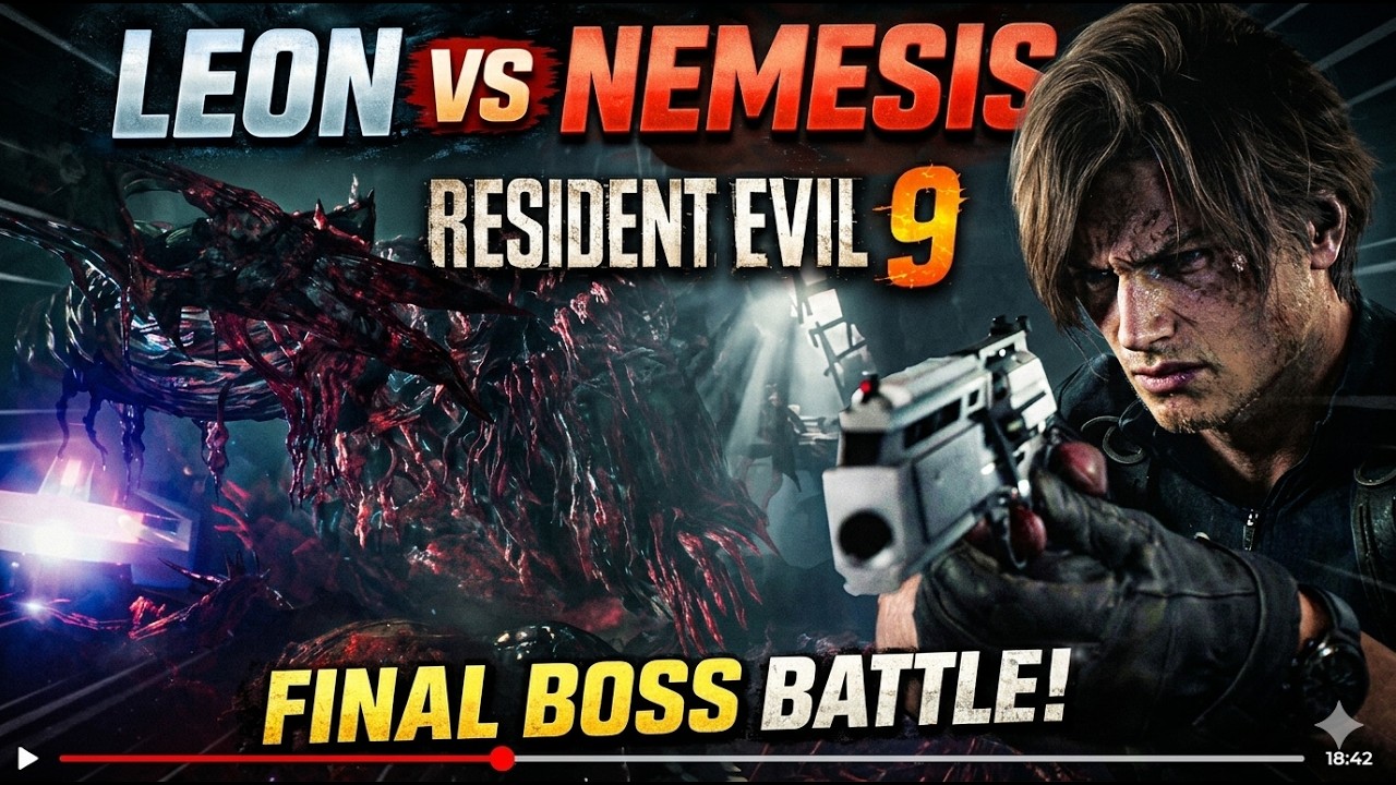 Leon vs Victor Giden (Nemesis) Final Boss Battle - Resident Evil 9 ...
