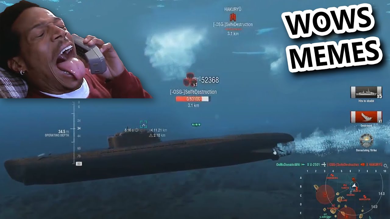 WoWs Funny Memes 47 - YouTube