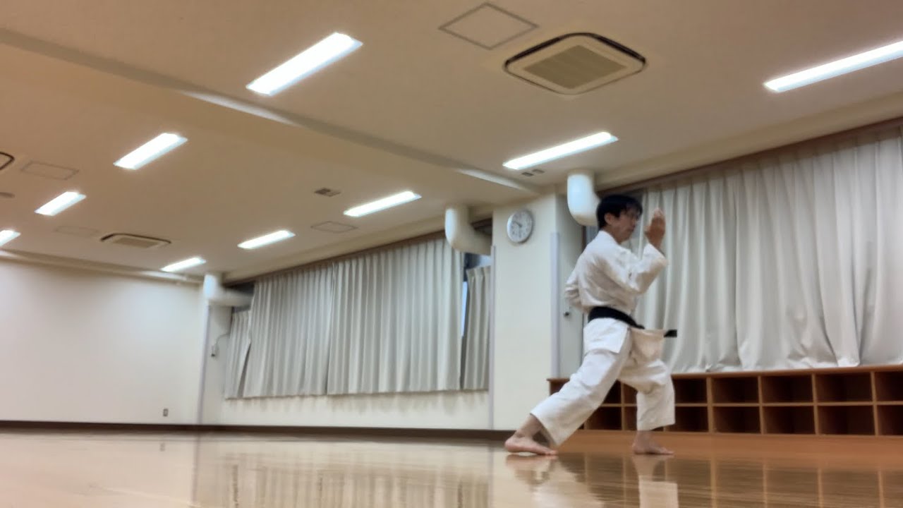 Unsoku-sandan, the original kata (運足三段 オリジナル型) - YouTube