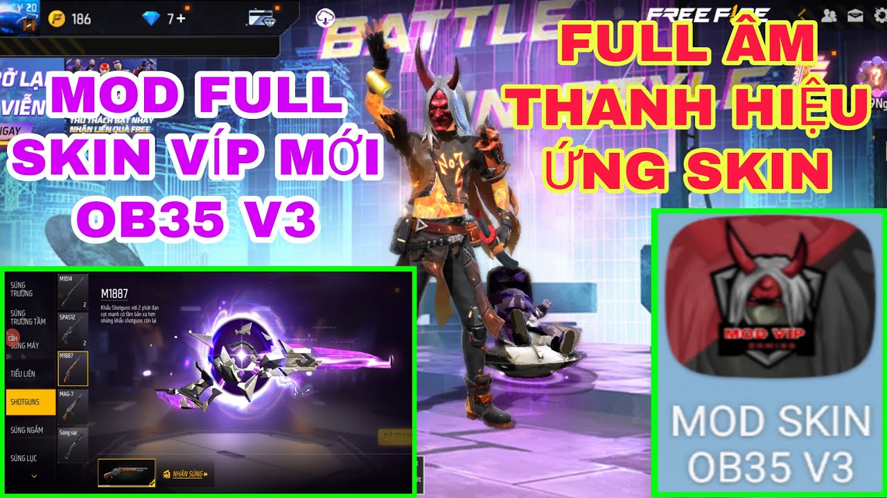 Mod Skin Free Fire Ob35 Full Skin Trang PhỤc SÚng HÀnh ĐỘng Ff Thuờng
