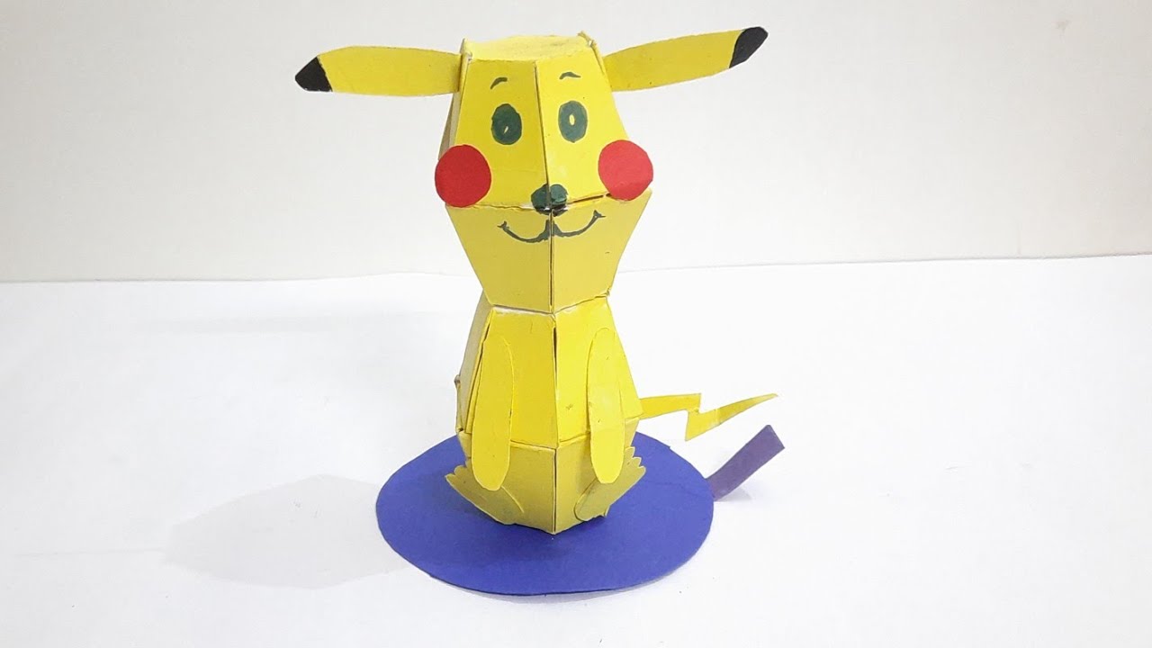 How ro make Pop up Pikachu card @artwithrishu3769 #trending #craft # ...