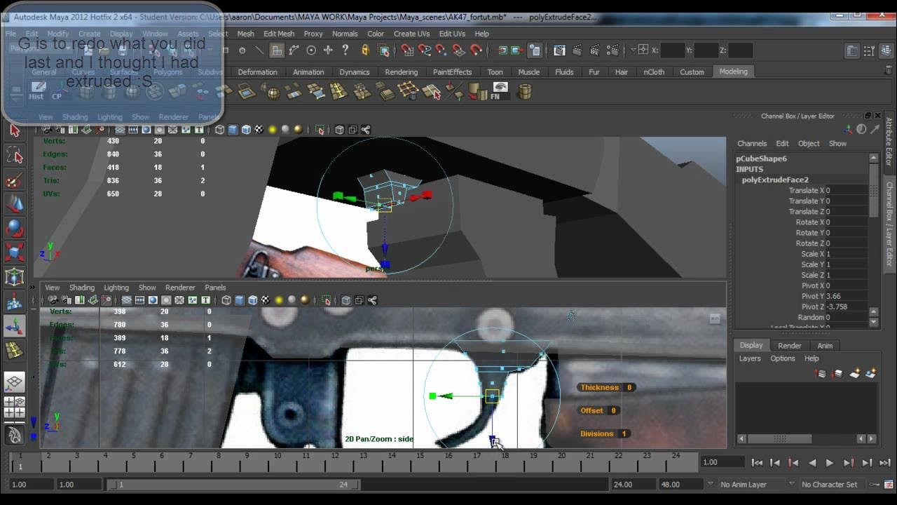 Autodesk Maya: AK47 Modeling Tutorial [Part 4] - YouTube