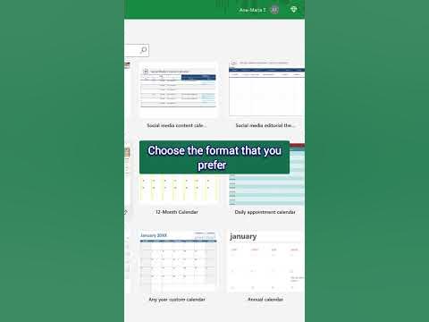 How to create a calendar using Excel template #excel #shorts - YouTube