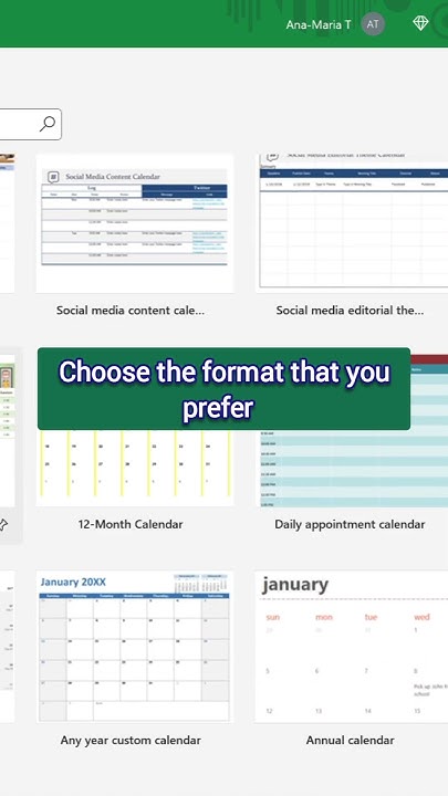 How to create a calendar using Excel template #excel #shorts - YouTube