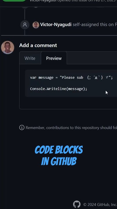 Write Code in GitHub Comments Using Code Blocks - YouTube