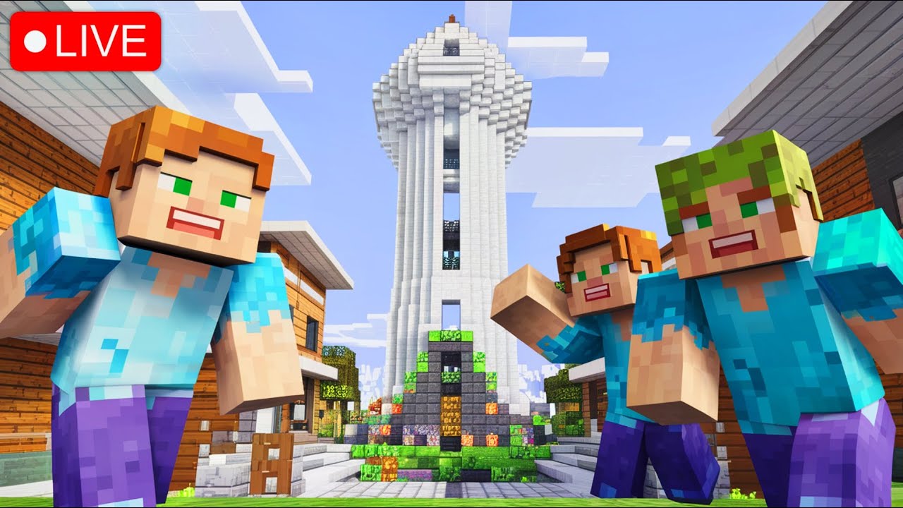 PRIME SMP LIVE // WE BUILT BEACON TOWER IN PRIME SMP - YouTube