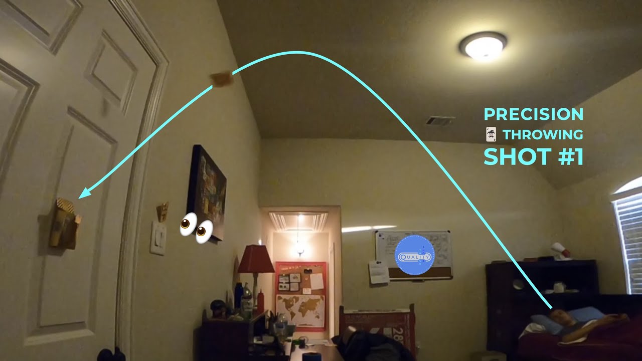 Precision Card Throw Trick Shot 1 - YouTube