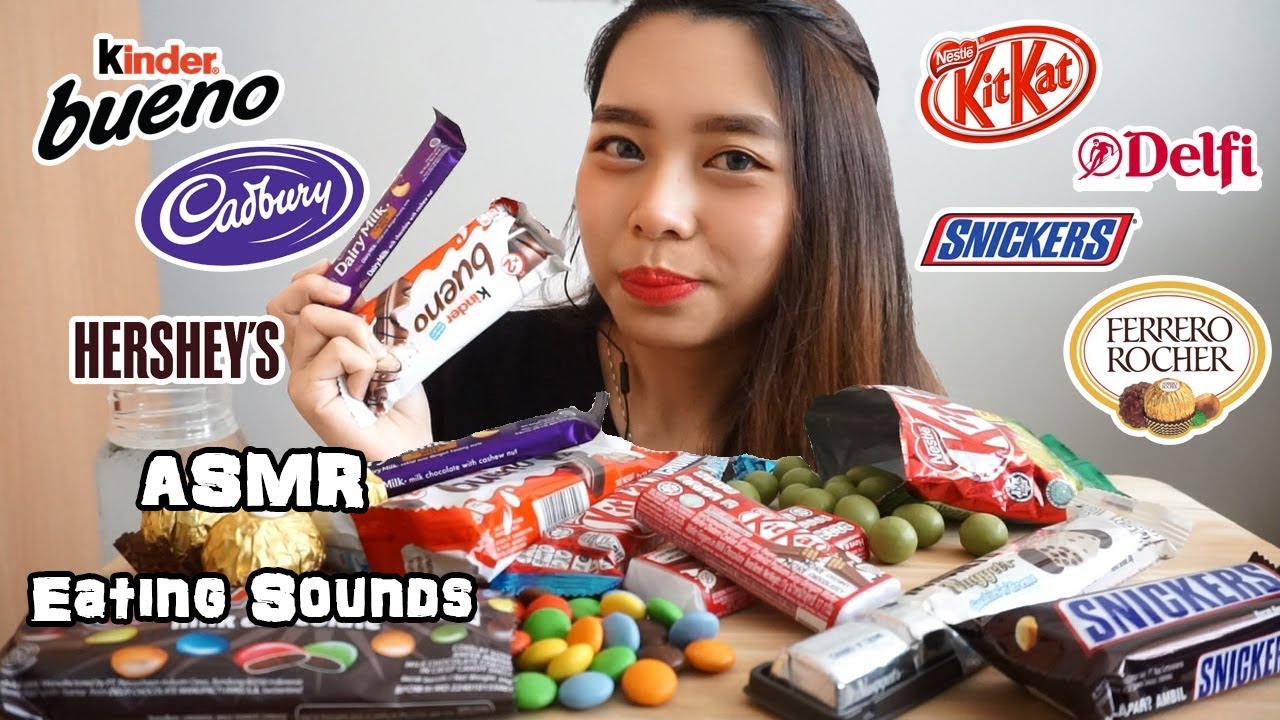 ASMR Chocolate Bars & Candy (KitKat, Hershey's, Snickers, & More ...
