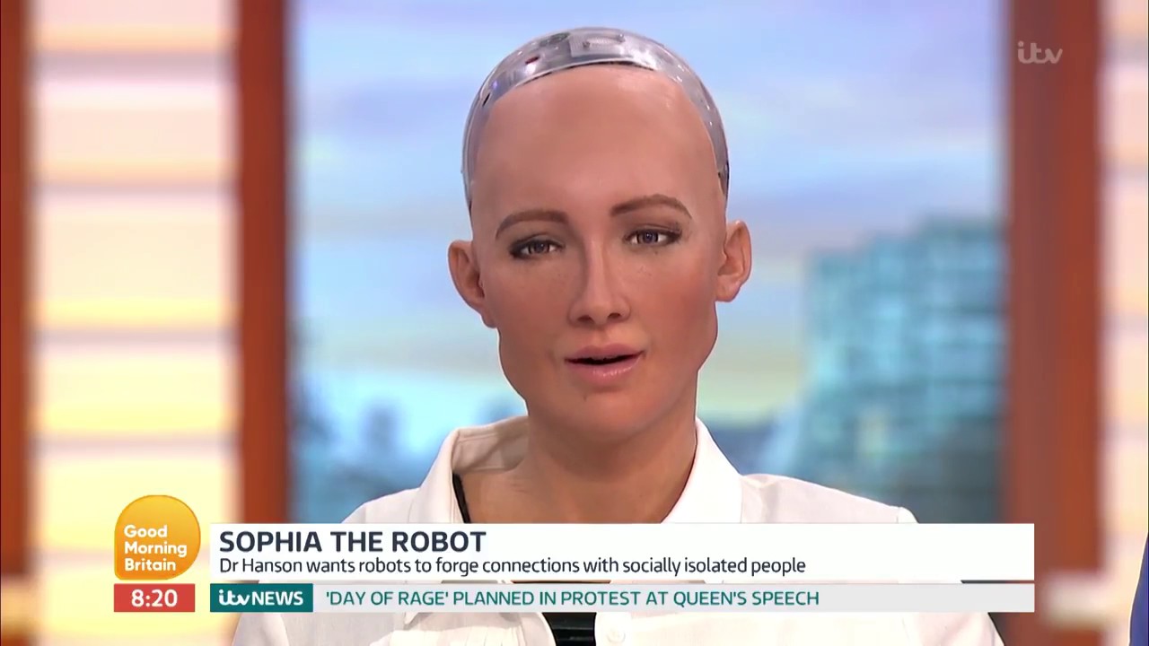 Humanoid Robot Tells Jokes on GMB! Good Morning Britain - YouTube