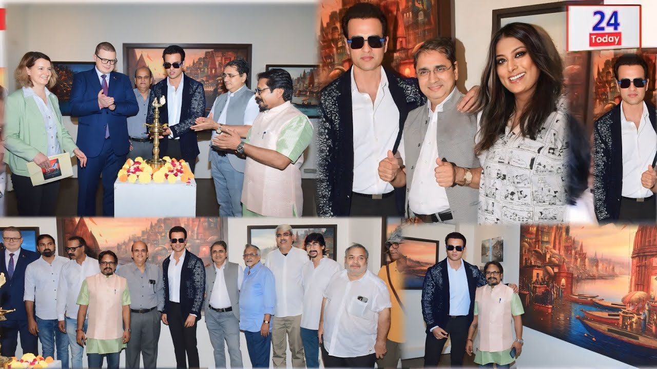 Rohit Roy,Aliaksandr M Rajendra Patil Inaugurate Paramesh Paul's Art ...