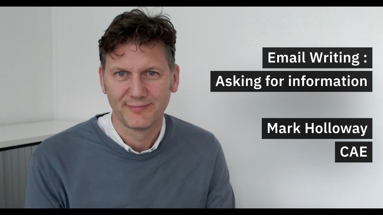Email writing 4 - Asking for information - YouTube