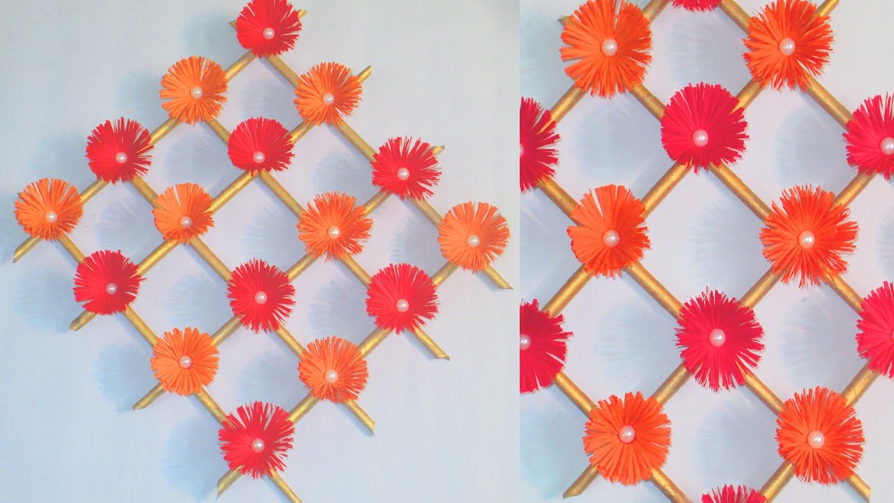 Paper Flower Wall Hanging | DIY Hanging Flower | Wall Hanging Craft ...