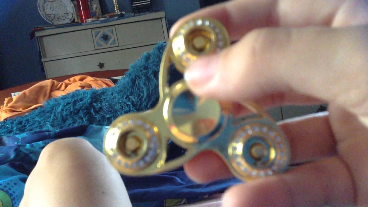 40$ Golden Diamond Fidget Spinner - YouTube