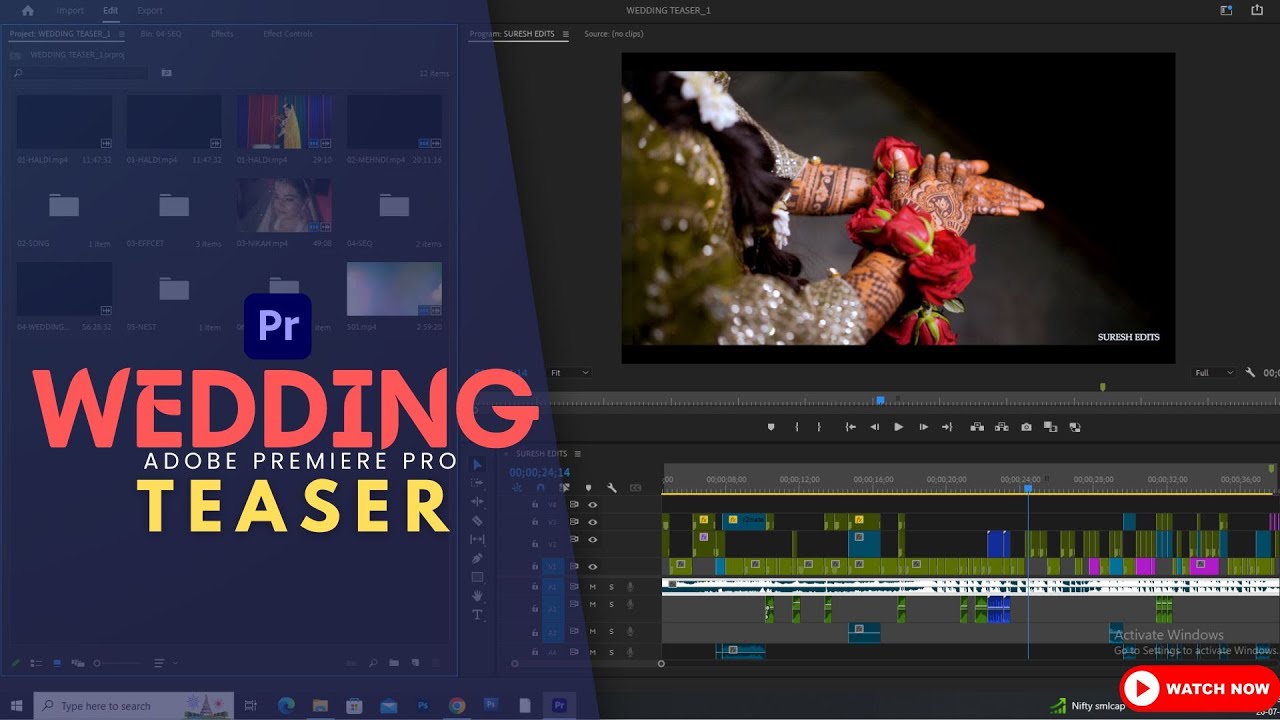 ADOBE PREMIERE PRO WEDDING TEASER PROJECT | CINEMATIC EDITING ...